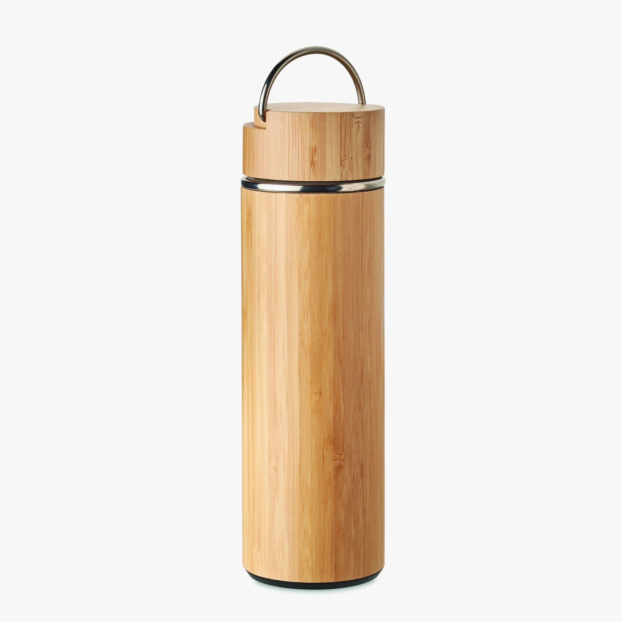 Termo personalizado em bambu 400 ml com infusor de chá